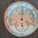 Vintage Hampton Quartz Clock And Thermometer Wood Made in