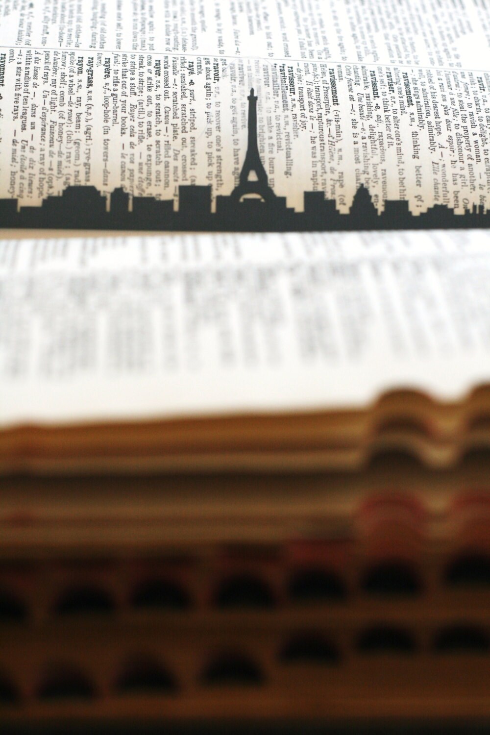 Paris France Bookmark Hand-cut Silhouette Cut Paper