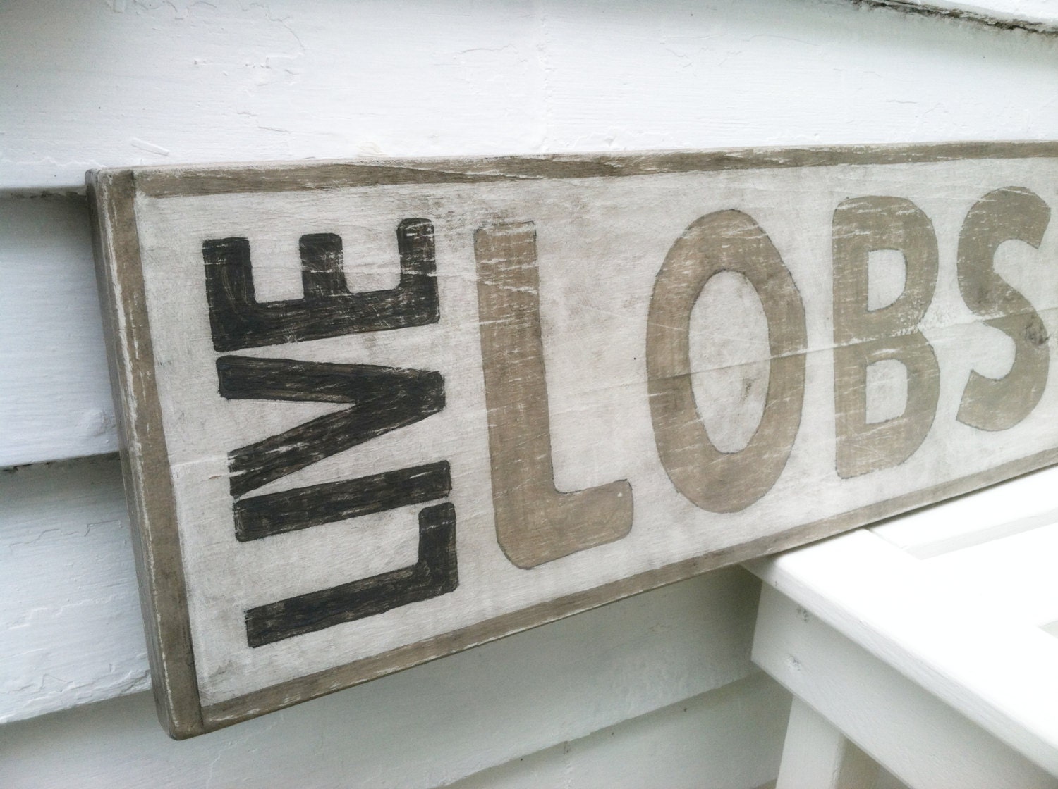 LIVE LOBSTERS Wooden Sign lobsters sign lobter pound sign