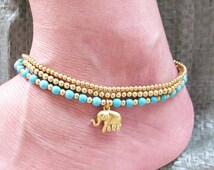 Popular items for elephant anklet on Etsy