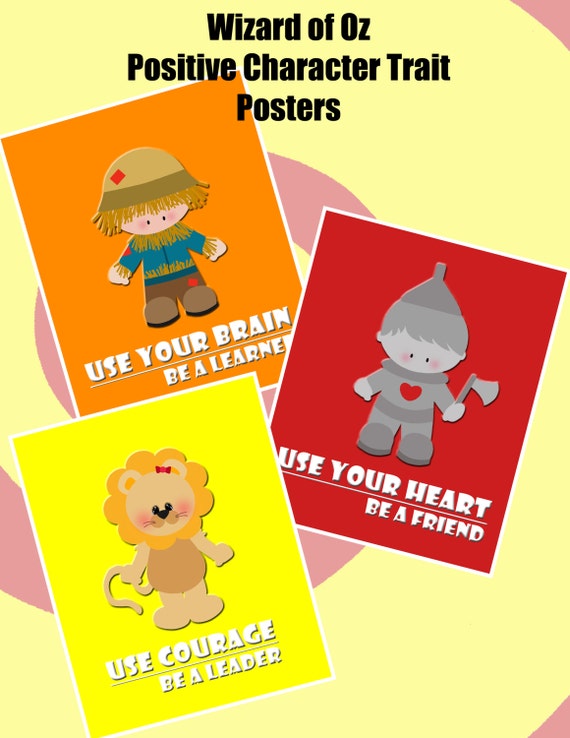 Items similar to Wizard of Oz- Positive Character Traits on Etsy