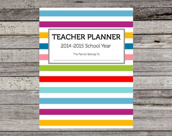 2014-2015 Teacher Planner PDF Printable