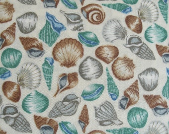 Sea shell fabric | Etsy