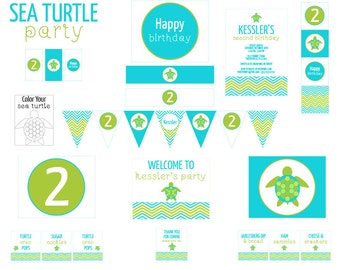 Popular items for sea turtle party on Etsy
