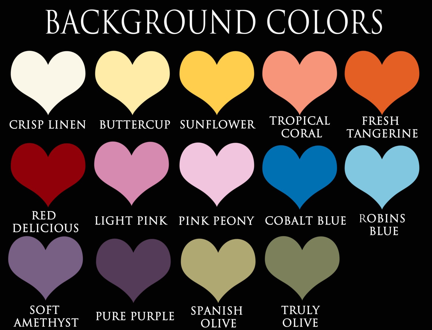 Background Color Chart
