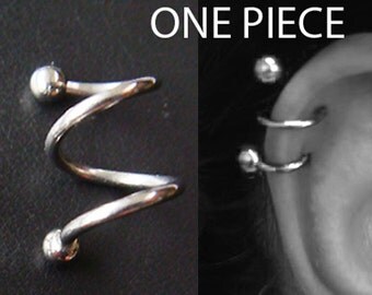 16g Twist Ear Plug Ring Earring Spiral Helix Body Piercing 16 GAUGE