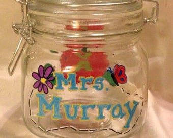 Teacher candy jar | Etsy