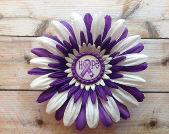 Relay for Life 4" Hair Bloom - All money goes to the Relay for Life