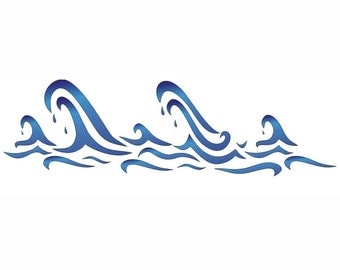 Wave stencil | Etsy