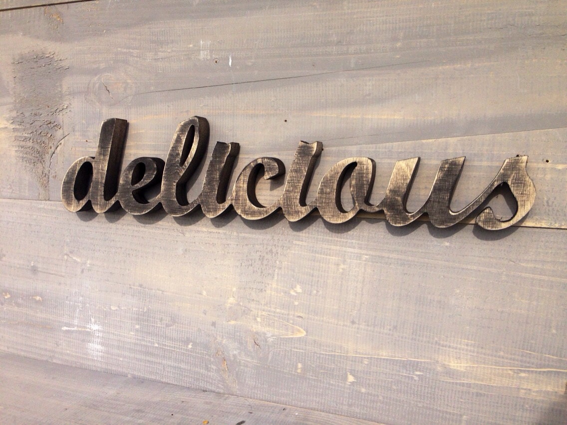 Delicious Sign Rustic Sign Delicious Kitchen Sign