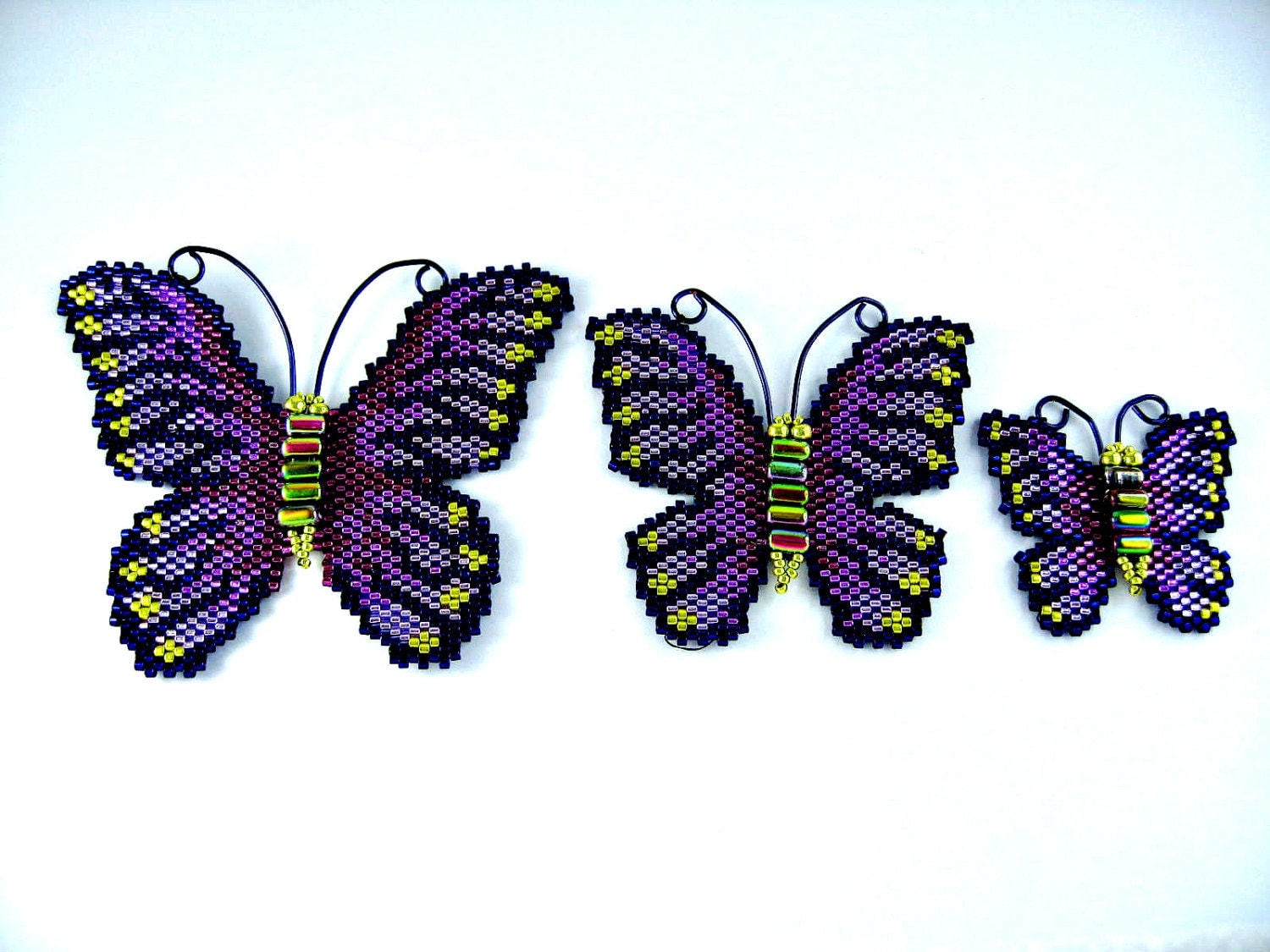 Tutorial Peyote Bead Butterfly Family. Instant Pattern