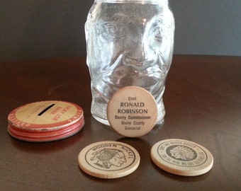 Popular items for vintage glass bank on Etsy