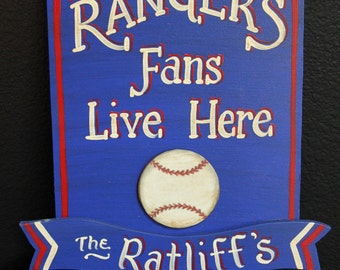 Items similar to Texas Rangers Baseball Man Cave License plate Barn ...