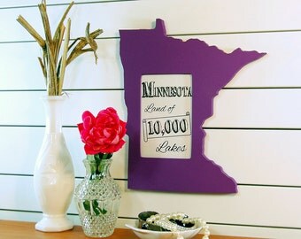 State shaped 4x6 picture frame by PineconeHome | Etsy