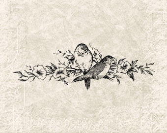 Popular items for vintage bird clipart on Etsy