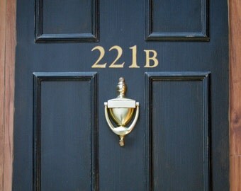 Vintage wooden sign '221B Baker street' Sherlock Holmes