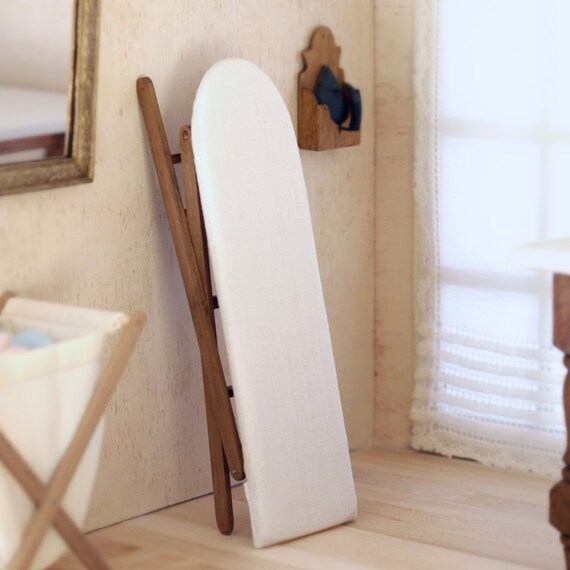 Miniature foldable ironing table scale 1:12. Making handmade