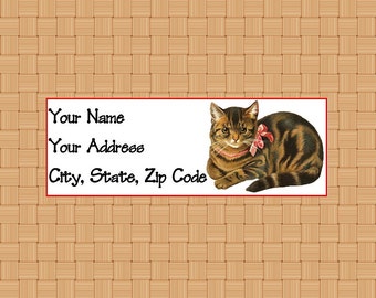 Popular items for cat address labels on Etsy