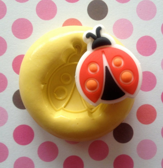 LADY BUG Silicone MOLD Lady Bug Fondant Topper Soap Mold
