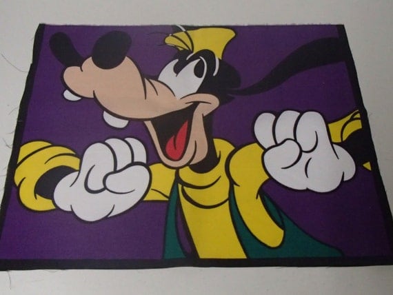DISNEY GOOFY FABRIC Cotton Quilting Easy Sewing Bright Summer