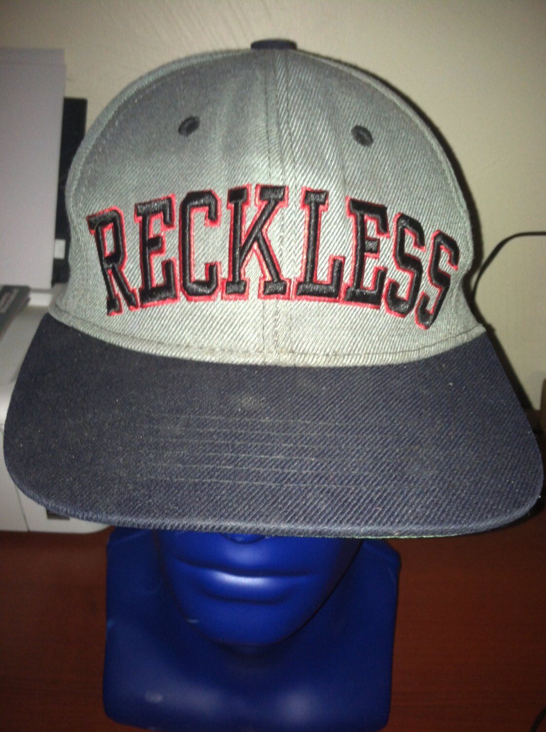 Vintage 90s RECKLESS Block Letter SNAPBACK Hat