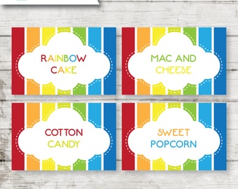 Popular items for rainbow food labels on Etsy