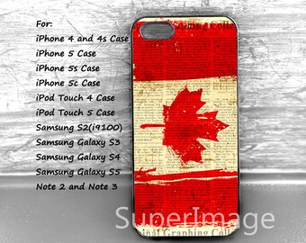 Personalized Case,Vintage Canadian Flag Case,iPhone 5s/5c Case,iPhone 4 ...