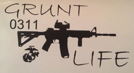 8 USMC Marine Grunt Life Decal