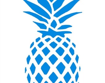 Funky Blue Pineapple Print - Many Sizes and Framed Option Available!
