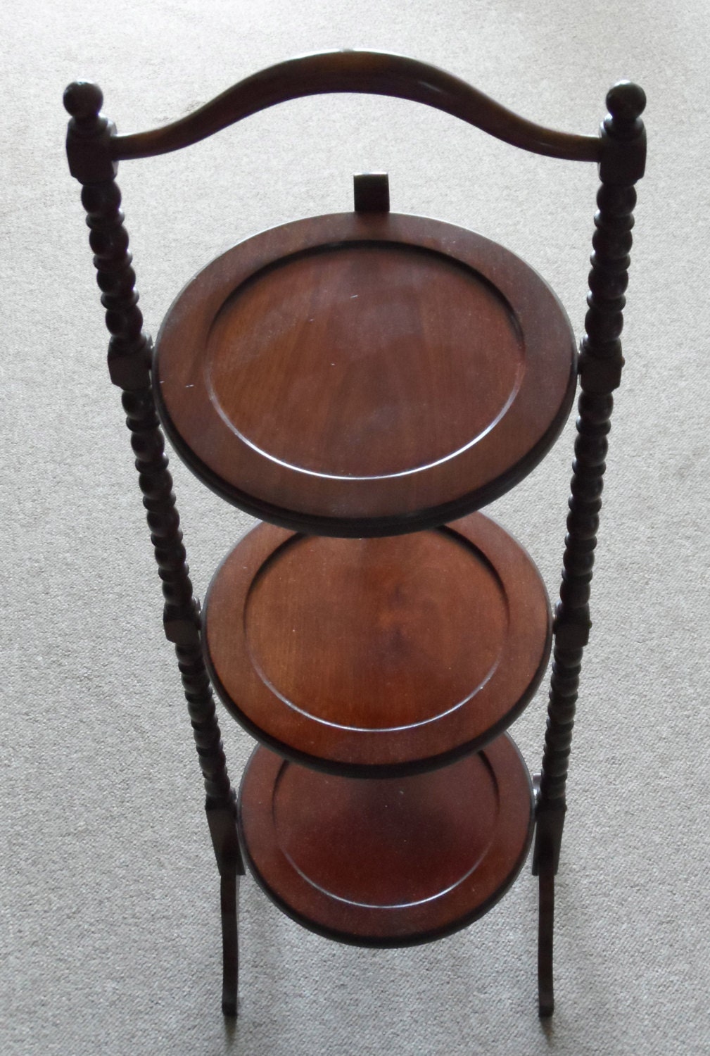 Circa 1880 – 1910 Antique Solid Mahogany 3 Tier CAKE DISPLAY STAND ...
