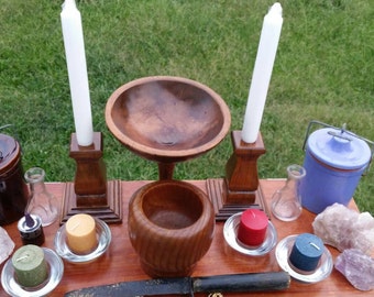 Wiccan Altar in a Box. The Wooden Altar. Complete Altar kit. For ...