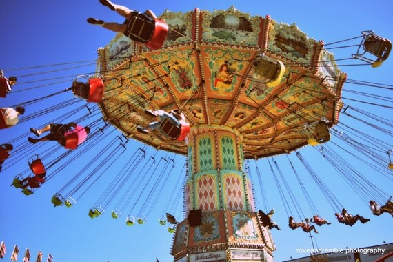Items similar to 8x10 Swing Ride photograph // Swings // Carnival Rides ...