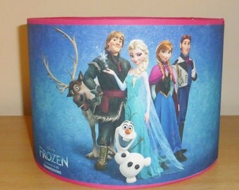 Handcrafted Frozen ceiling lampshade / lamp shade ~ Girls pink bedroom