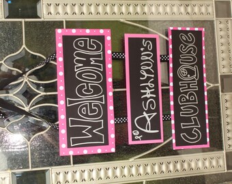 Popular items for clubhouse sign on Etsy