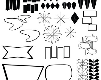 Modern clip art | Etsy