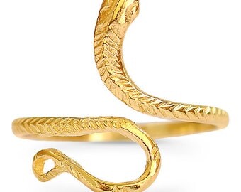 Gold snake ring | Etsy