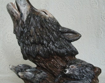 Popular items for wolf sculpture on Etsy