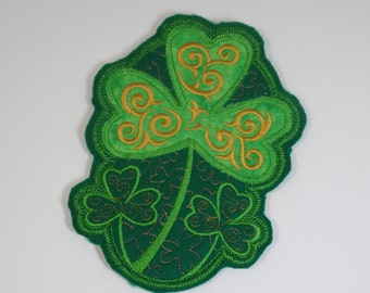 Popular items for embroidered shamrock on Etsy