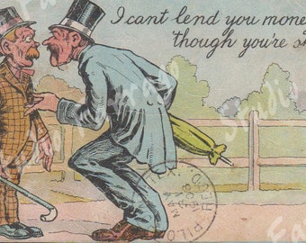 Antique Funny Postcard, Vintage Humor Picture Postcard from 1908 ...