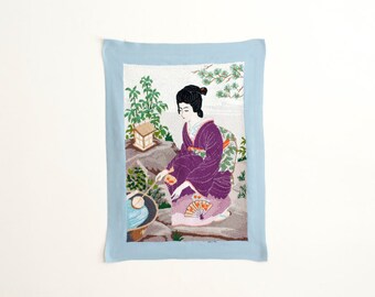 RESERVED. . . Vintage Handmade Geisha Girl Japanese Bunka Embroidery ...