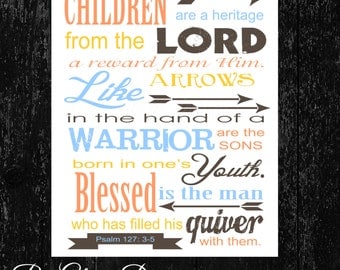 Popular items for psalm 127 3 5 on Etsy