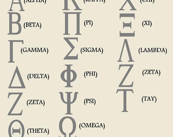 Greek Letter 3 1/2 inch high-Sorority Fraternity Letters-Vinyl wall ...