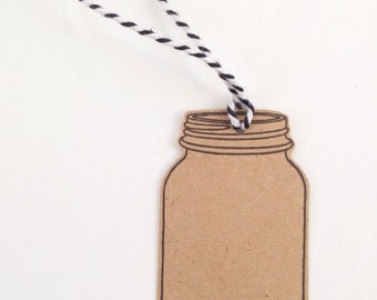 Items similar to Mason Jar Tags, Labels, Gift Tag, Packaging on Etsy