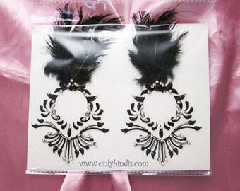 Erotic Vajazzle Sexy Nipple Jewelry, Non Piercing Nipple Jewels.