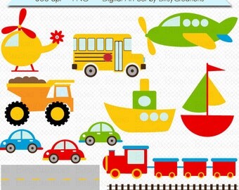 Transportation Digital Art Set Clipart Commercial Use Clip Art INSTANT ...