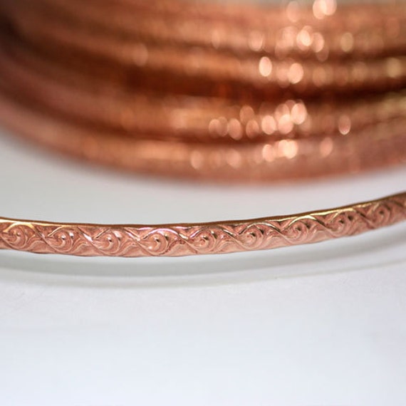 6 Copper Banding Engraved Metal Strip Gallery Wire