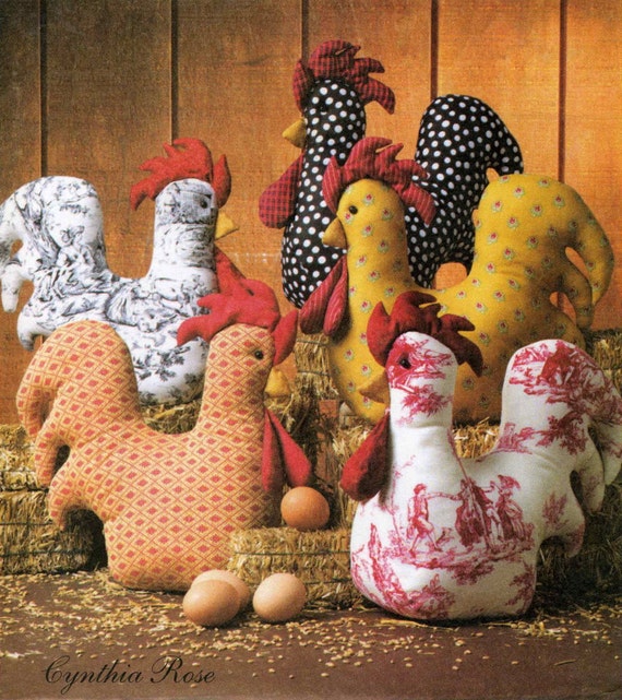 MCCalls 4488 UNCUT Chicken Rooster Craft Sewing Pattern by