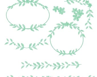 Mint green border | Etsy