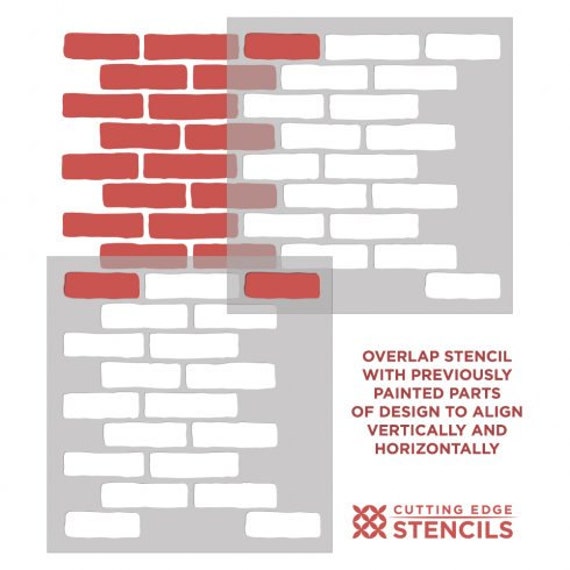 Bricks Wall Stencil Brick wall pattern stencil Stencils