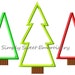 Christmas Tree Trio Machine Embroidery Applique Design